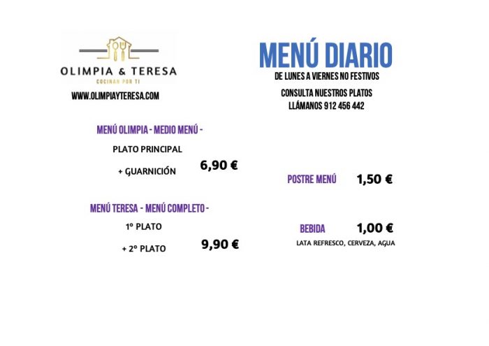 Olimpia & Teresa | Menu diario